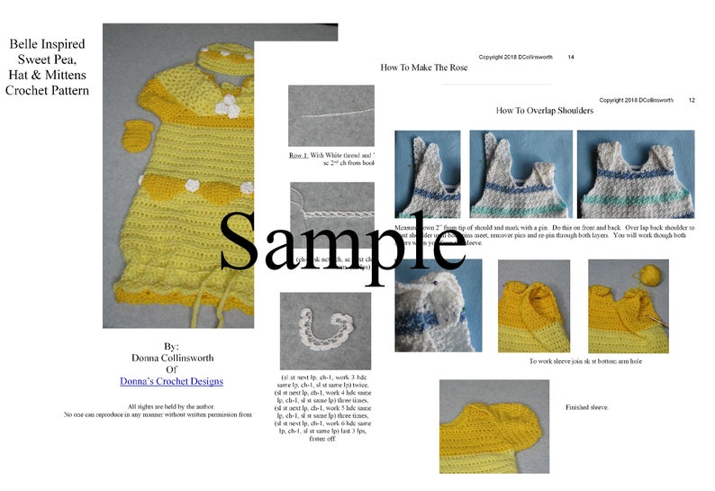 Princess Belle Sweet Pea Crochet Pattern With Tutorials - Etsy