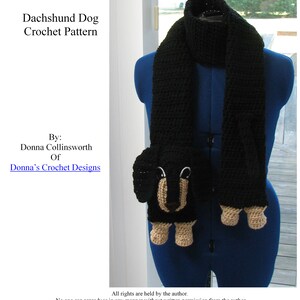 Dachshund - Scarf Crochet Pattern With Tutorials - Instant Download - Etsy