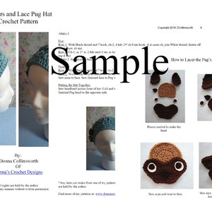 Pug Hat Crochet Pattern With Tutorials - Digital Download - Etsy