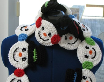 Crochet Pattern for Long Snowman Scarf - Etsy