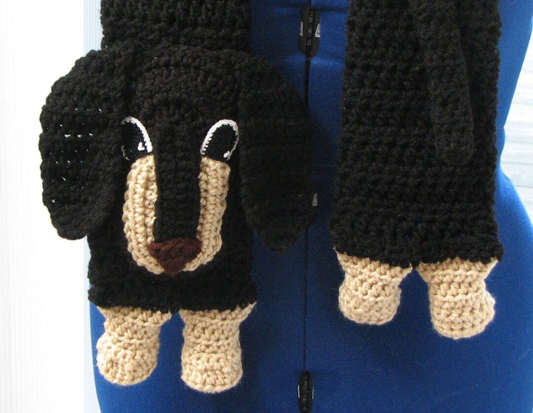 Dachshund - Scarf Crochet Pattern With Tutorials - Instant Download - Etsy
