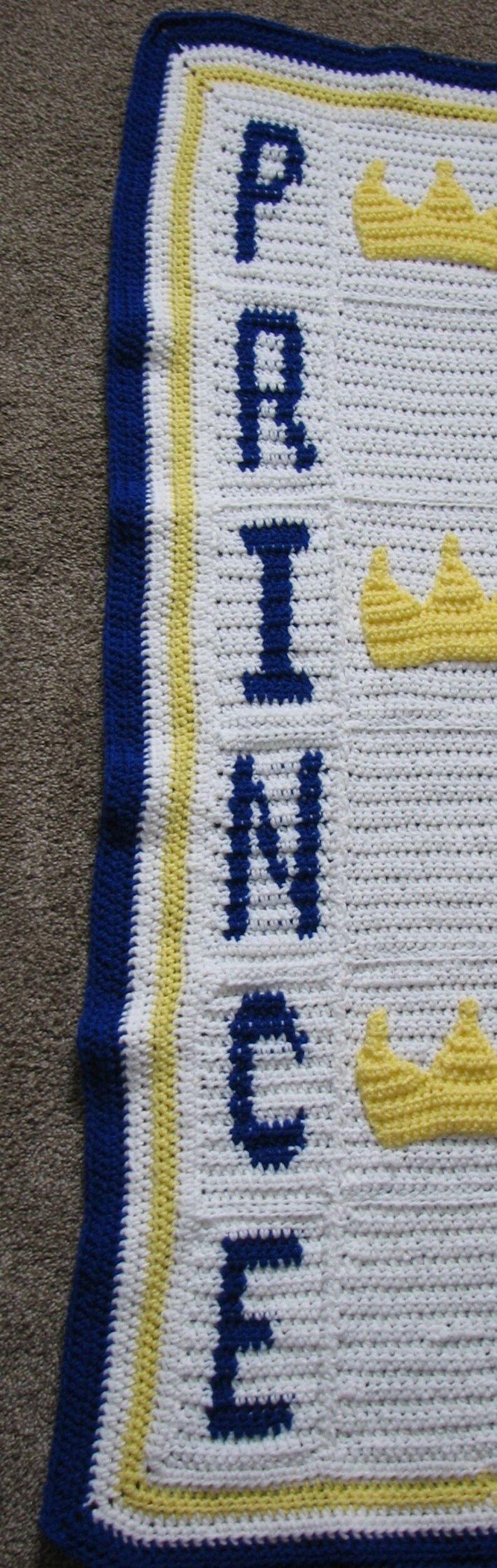 Prince Charming Baby Afghan Crochet Pattern Digital - Etsy