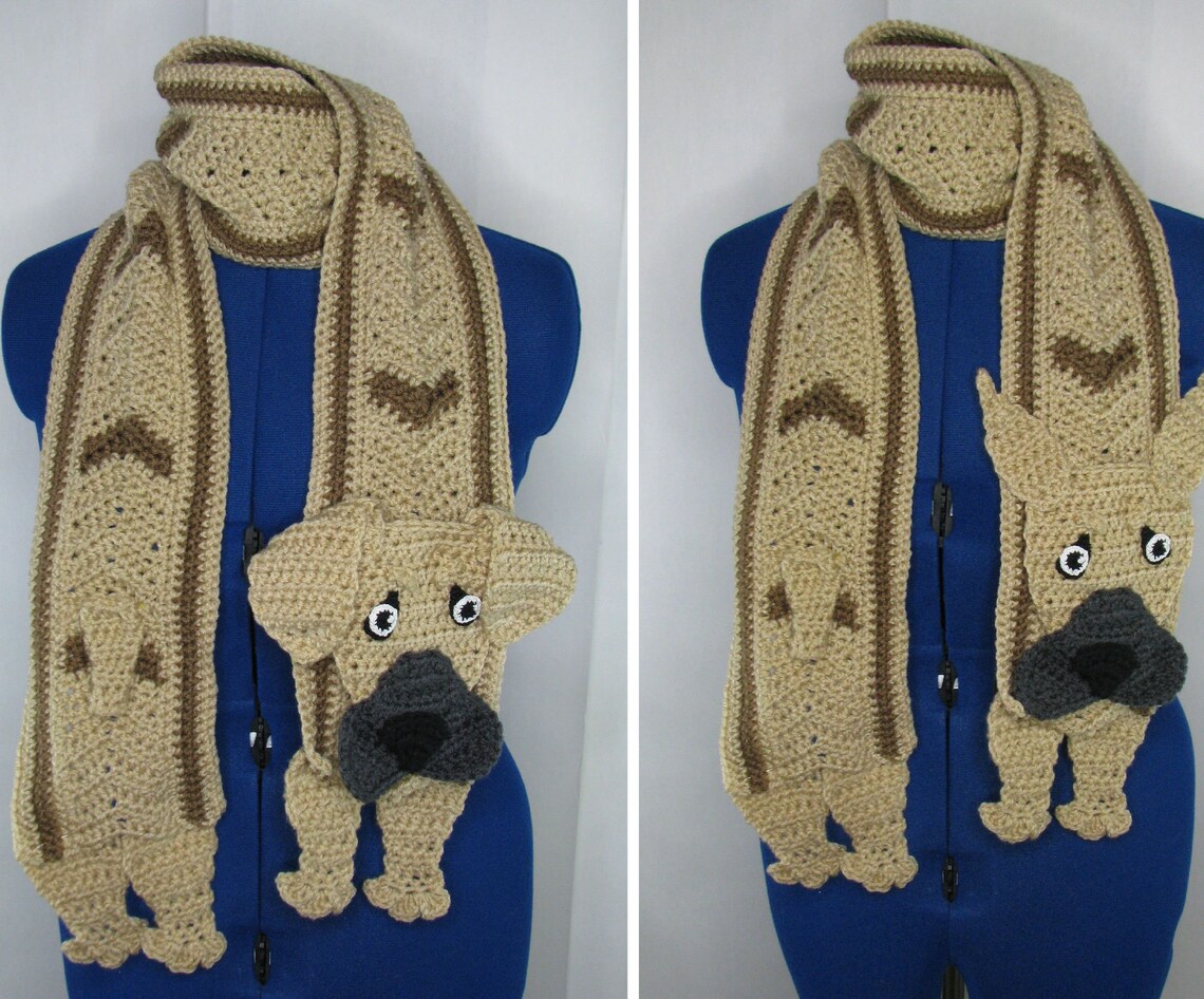 Great Dane Ripple Scarf Crochet Pattern With Tutorials | Etsy