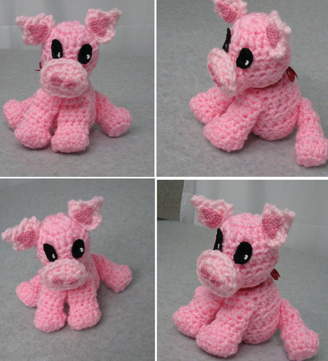 Mini Pig Crochet Toy Pattern With Photo Tutorials Digital Download - Etsy