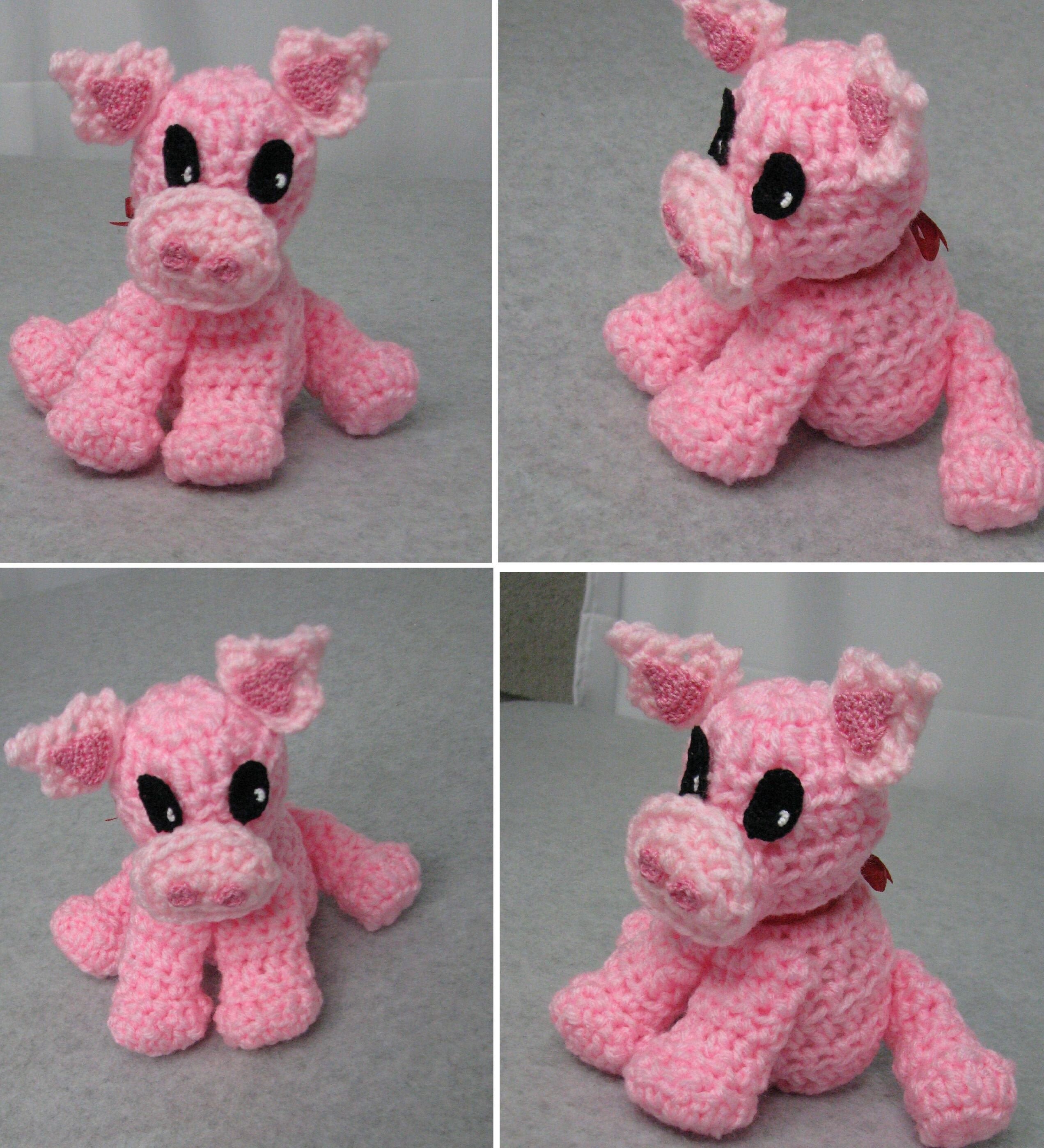 Mini Pig Crochet Toy Pattern With Photo Tutorials Digital | Etsy