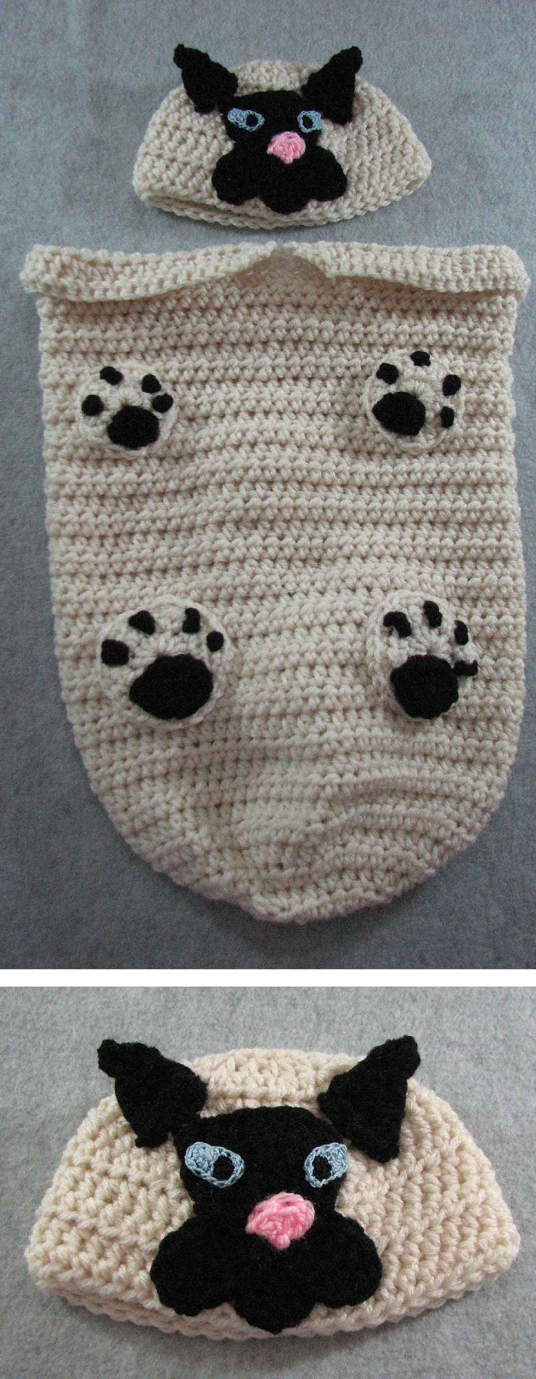 Siamese Cat - Baby Cocoon Crochet Pattern - Digital Download - Etsy
