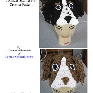 Springer Spaniel - Hat Crochet Pattern With Tutorials - Digital ...