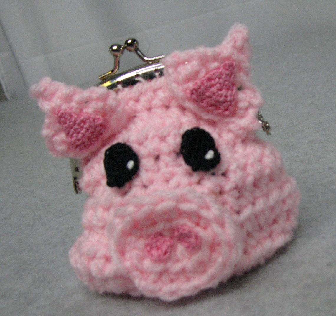 Pig Small Coin Purse Crochet Pattern With Tutorials Digital - Etsy