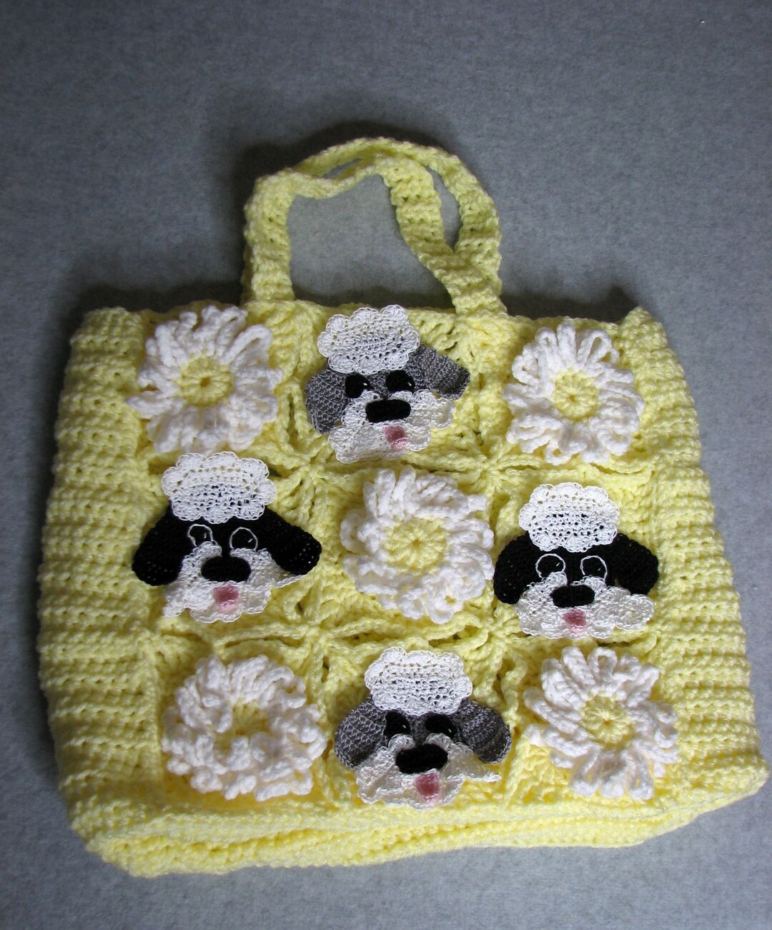 Sheep Dog - Lace and Flowers Dachshund Tote Crochet Pattern - Digital ...