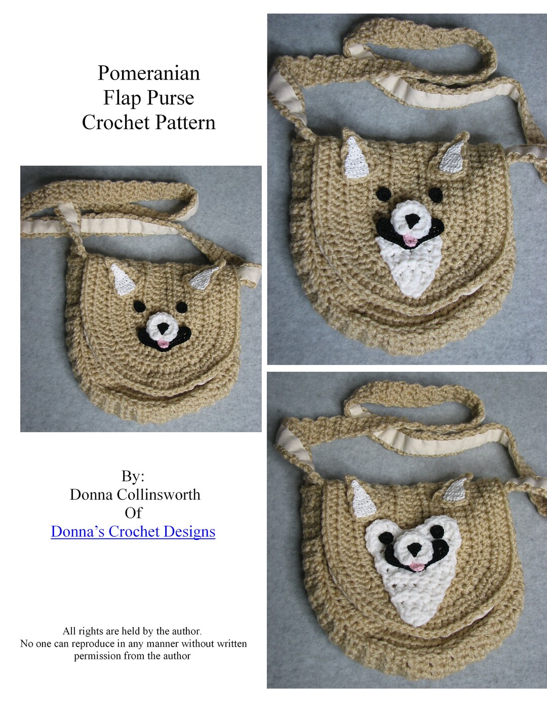 Pomeranian - Purse Crochet Pattern With Tutorials - Digital Download - Etsy
