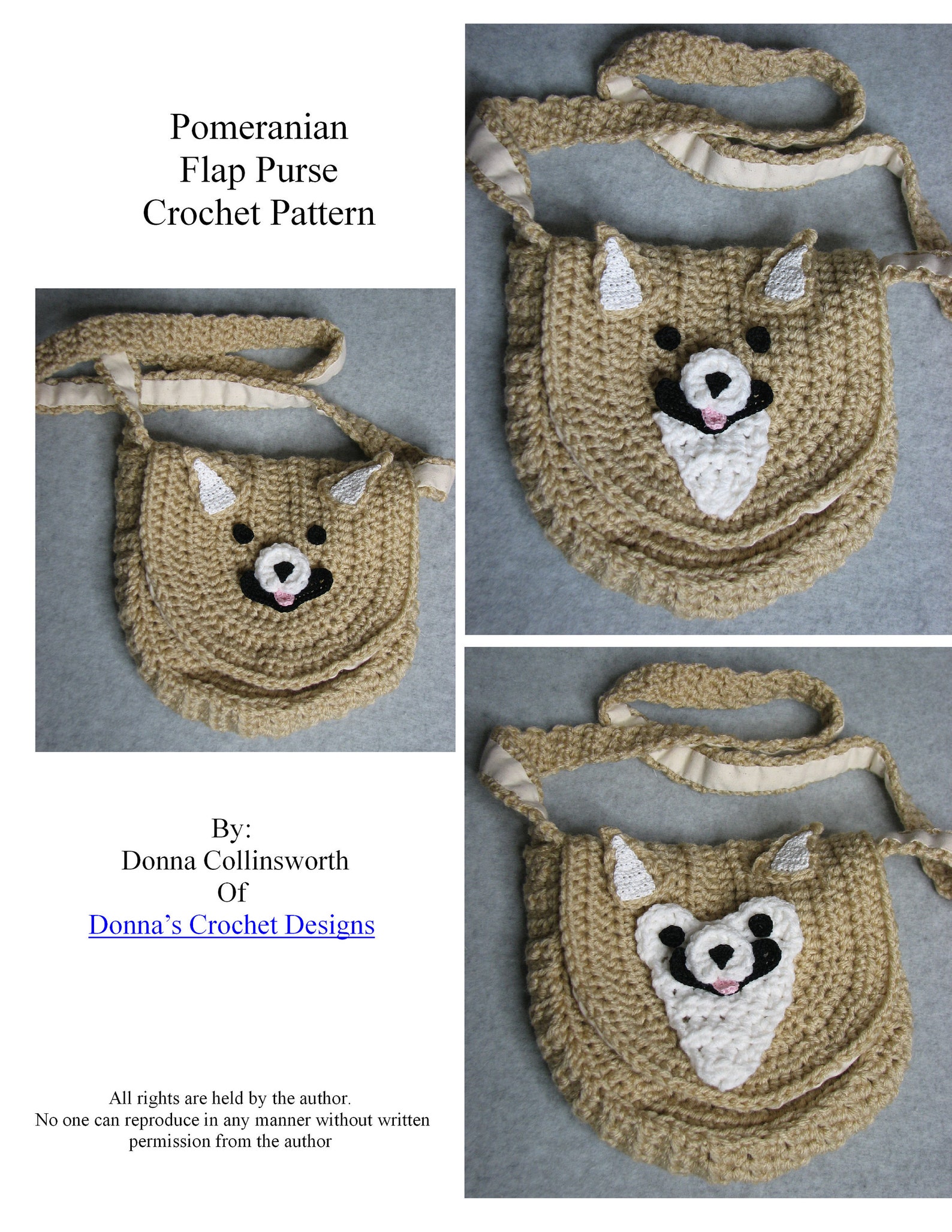 Pomeranian Purse Crochet Pattern With Tutorials Digital - Etsy