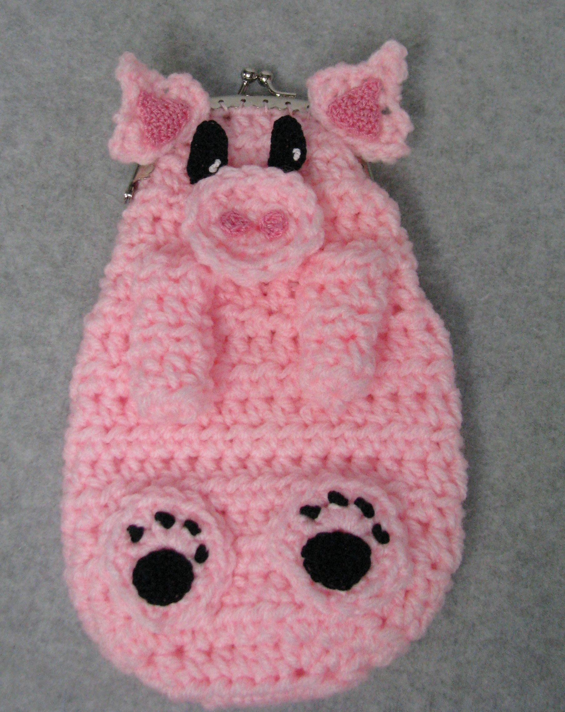 Pig Large Coin Purse Crochet Pattern With Tutorials- Digital Download ...