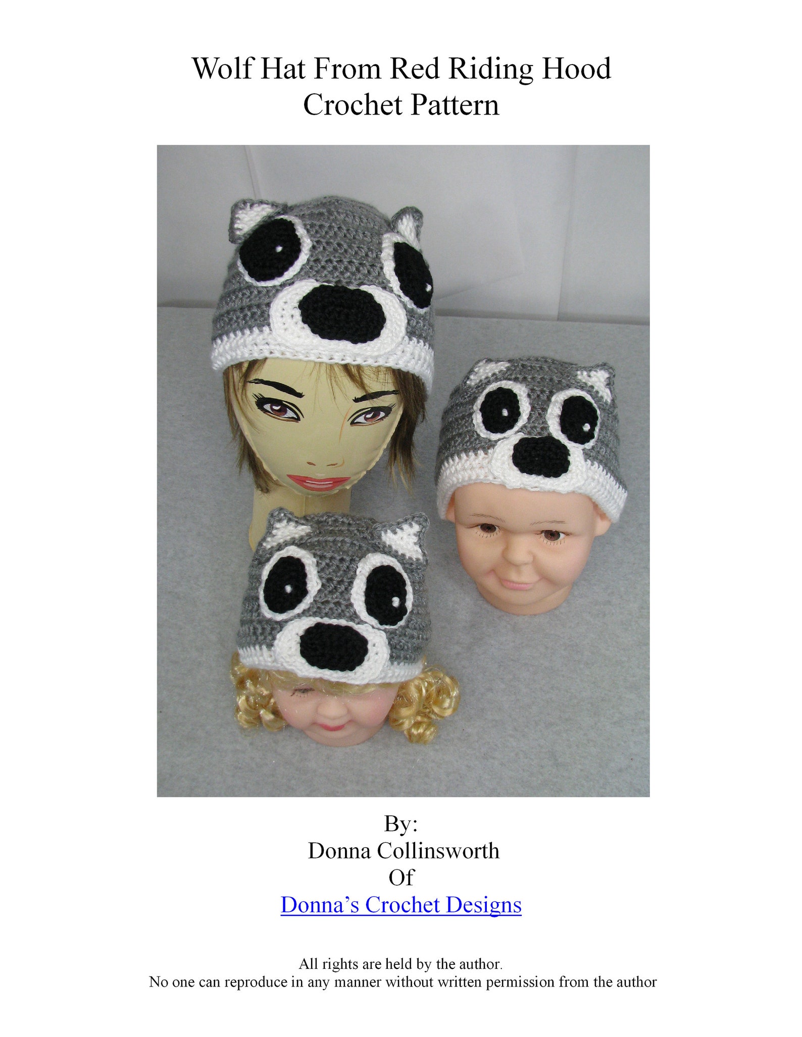 Wolf Hat Crochet Pattern in Six Sizes PDF - Etsy