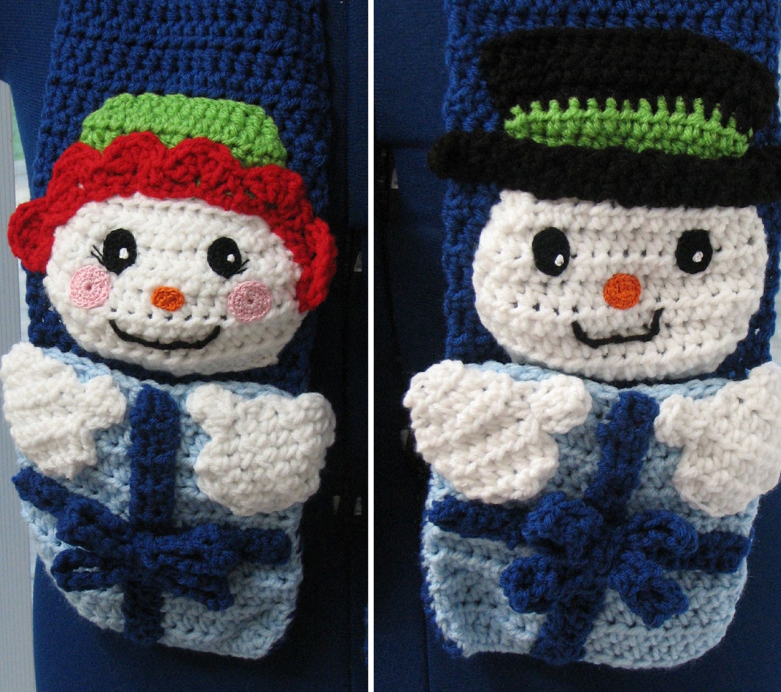 Snowmen Scarf Crochet Pattern With Tutorials Digital | Etsy