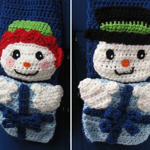 Snowmen Scarf Crochet Pattern With Tutorials - Digital Download - Etsy