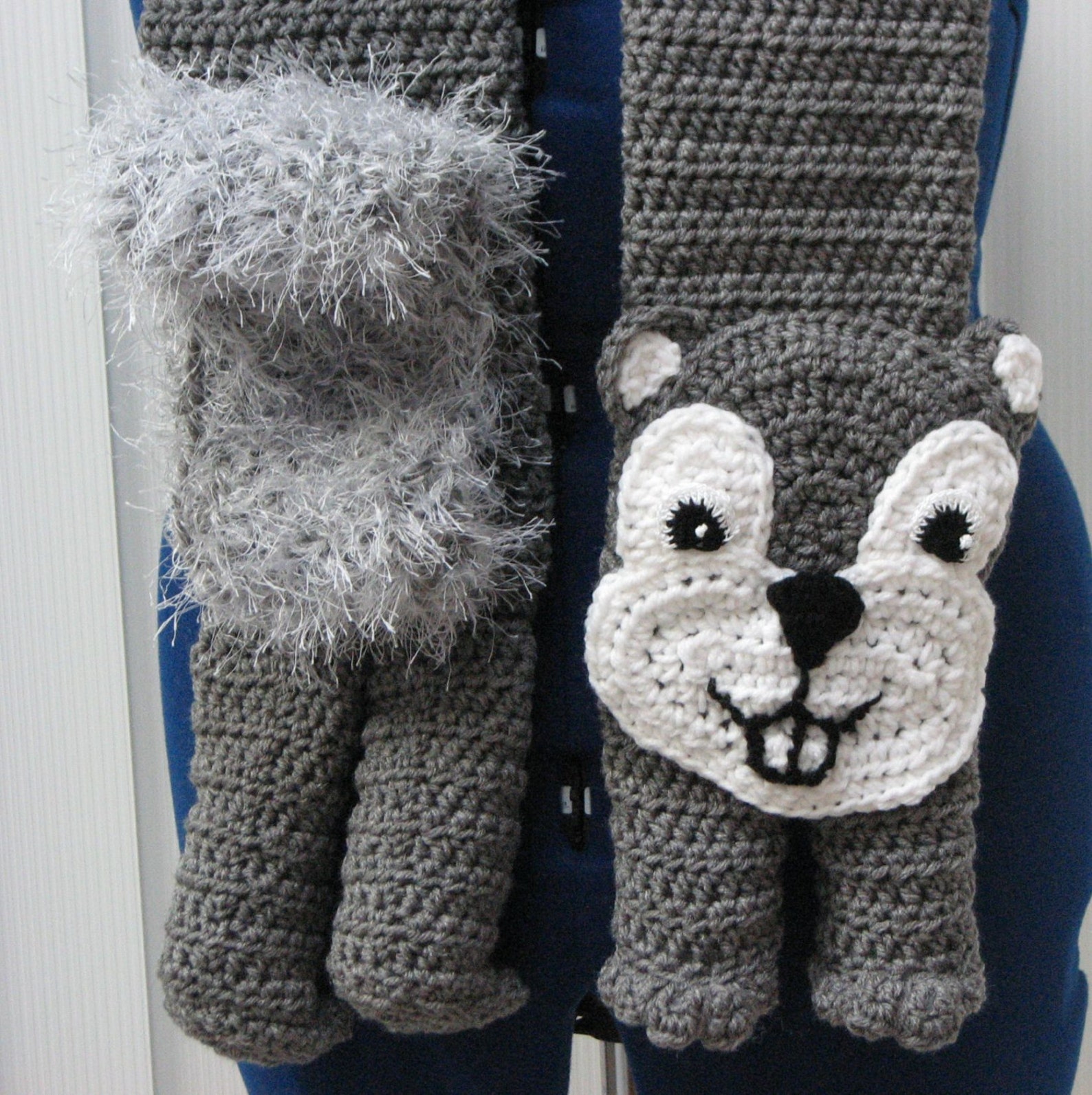 Squirrel Scarf Crochet Pattern With Tutorials Digital | Etsy