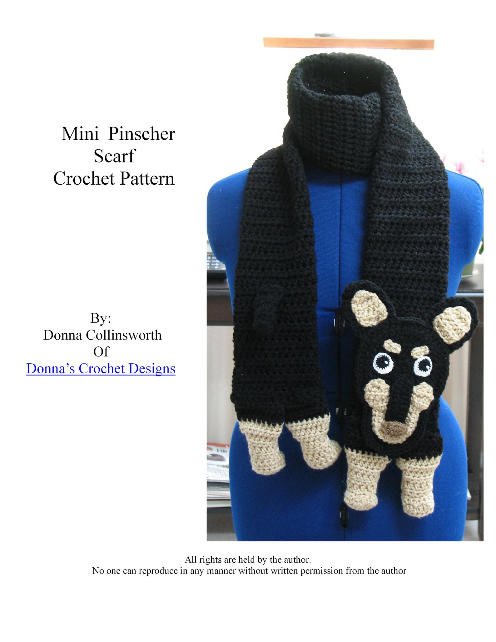 Mini Pinscher - Scarf Crochet Pattern With Tutorials - Instant Download ...