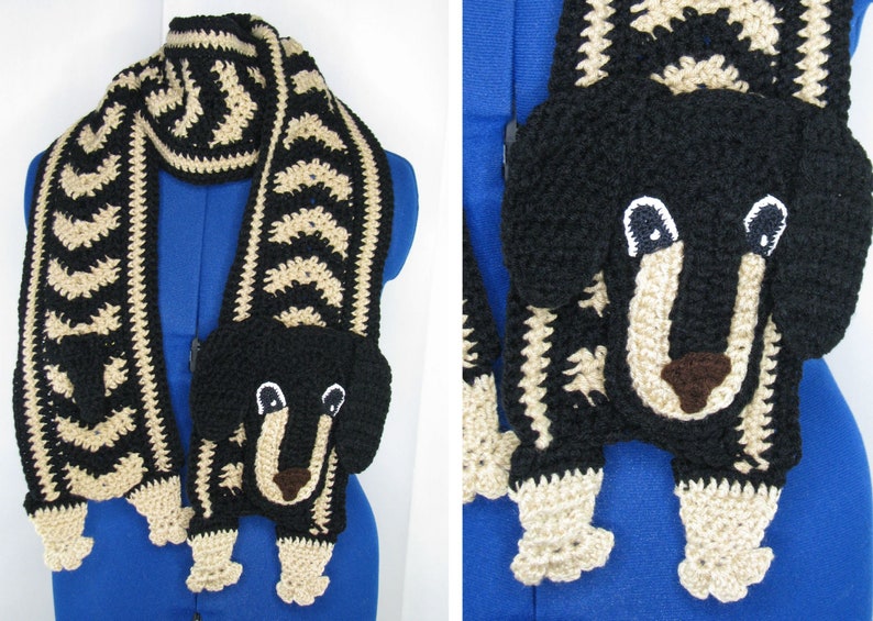 Dachshund Ripple Scarf Crochet Pattern With Tutorials | Etsy