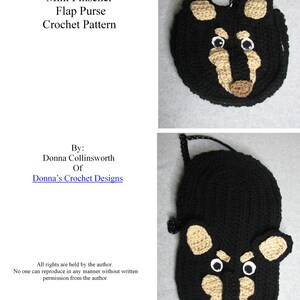 Mini Pinscher Flap Purse Crochet Pattern With Tutorials - Instant ...