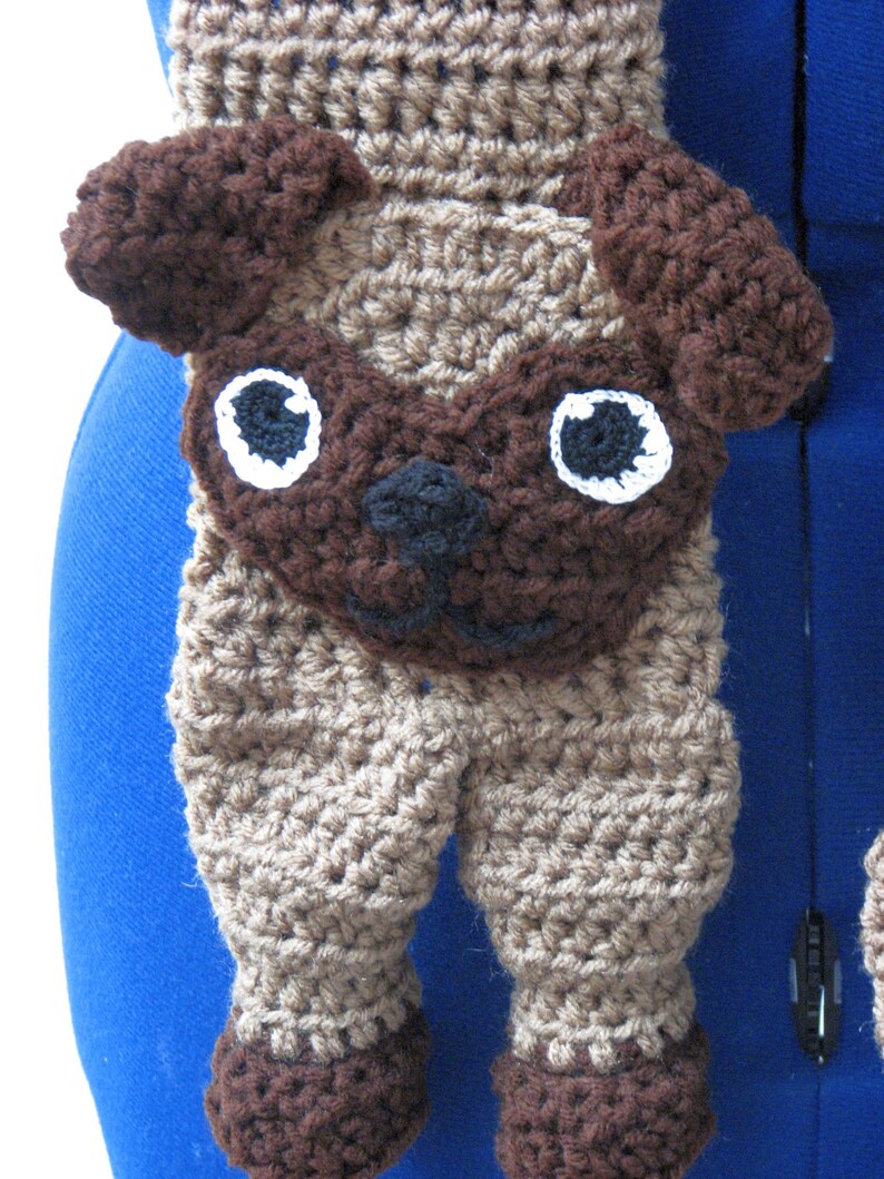 Pug Hat Scarf and Purse Crochet Pattern With Tutorials | Etsy