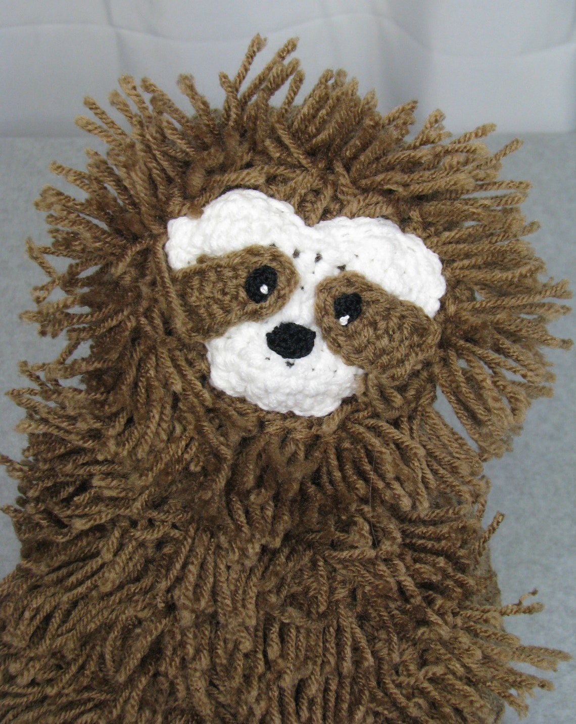 Sloth Pillow Crochet Pattern With or Without Fur - Tutorials - Digital ...
