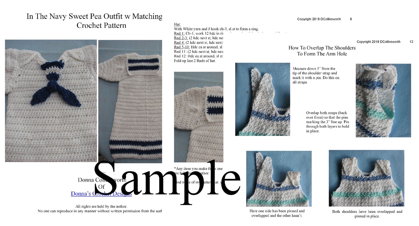 Navy Sweet Pea Crochet Pattern With Tutorials - Digital Download - Etsy