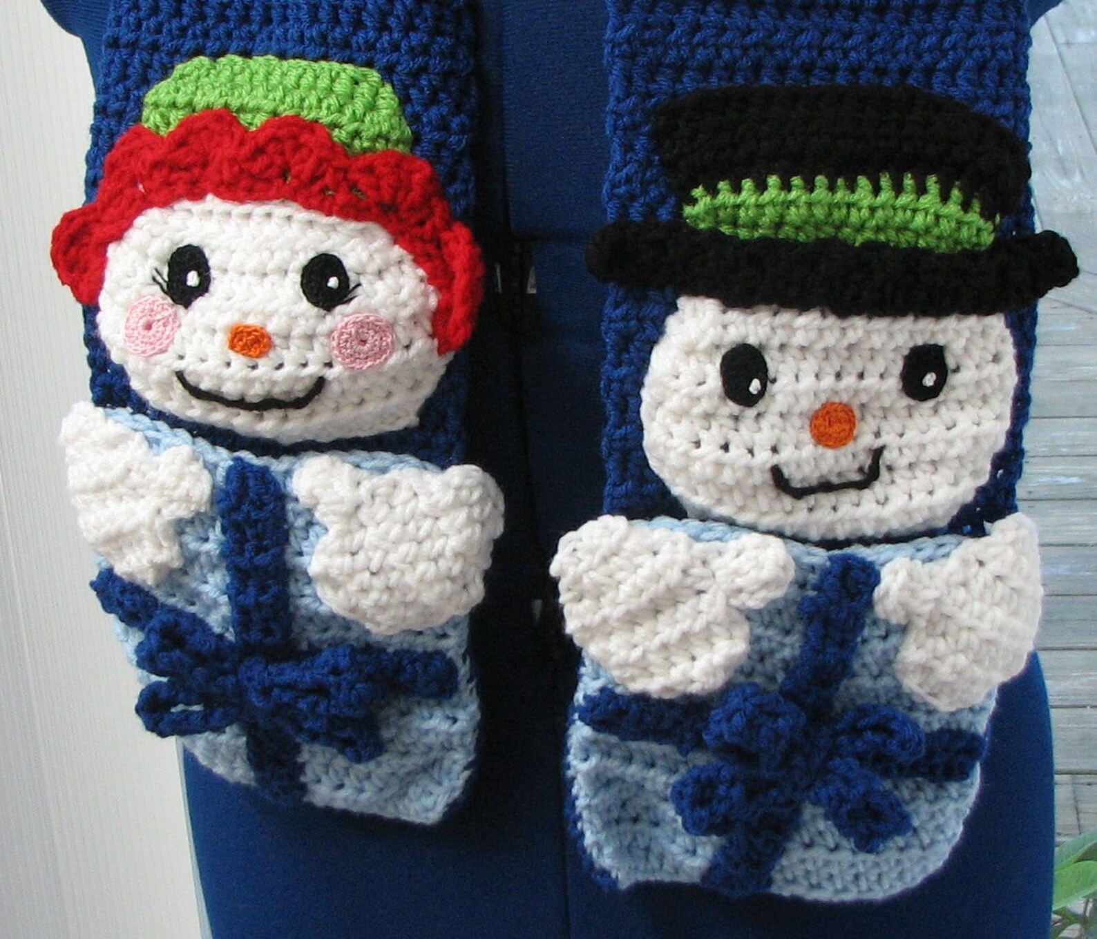 Snowmen Scarf Crochet Pattern With Tutorials Digital | Etsy