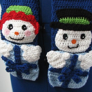 Snowmen Scarf Crochet Pattern With Tutorials - Digital Download - Etsy