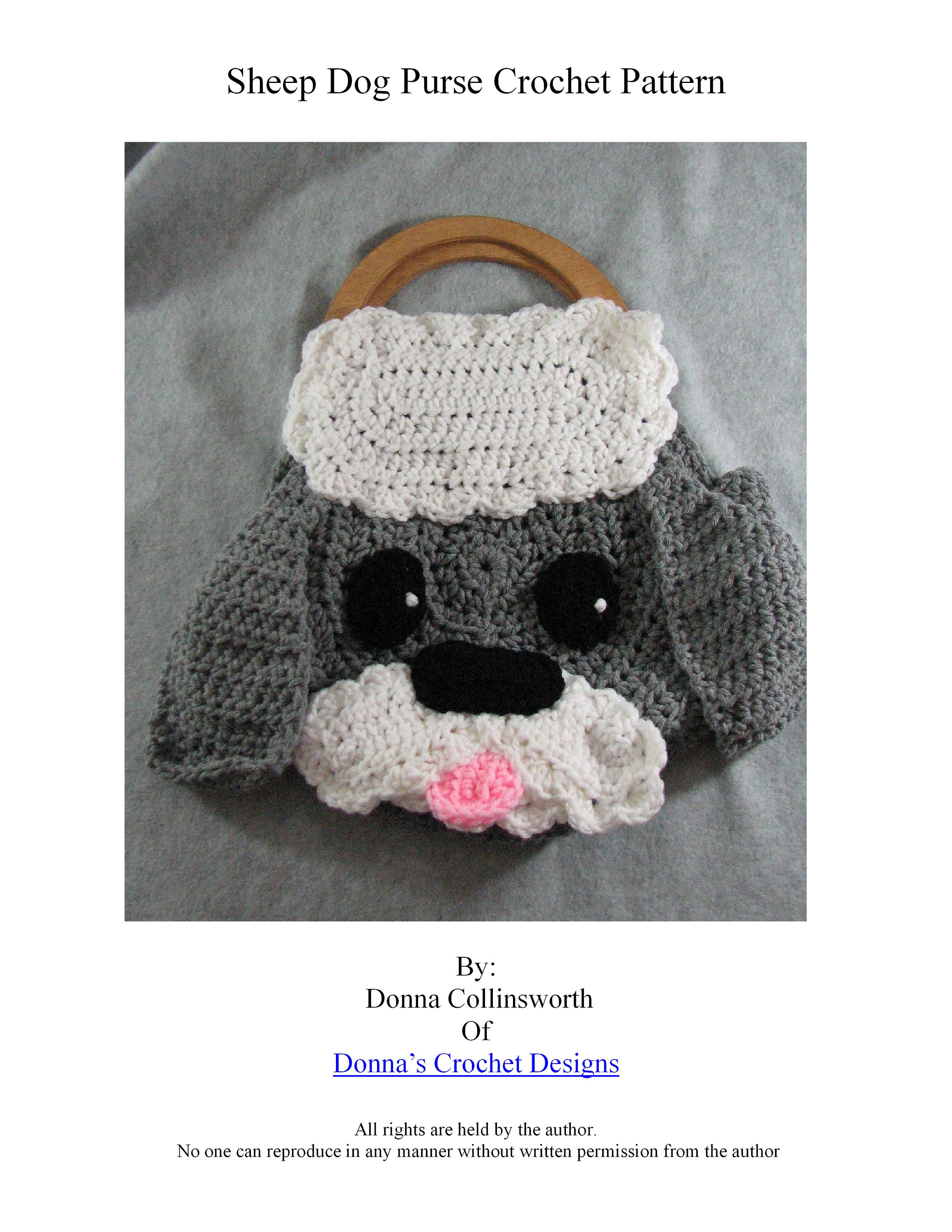 Sheep Dog Purse Crochet Pattern With Tutorials Digital | Etsy