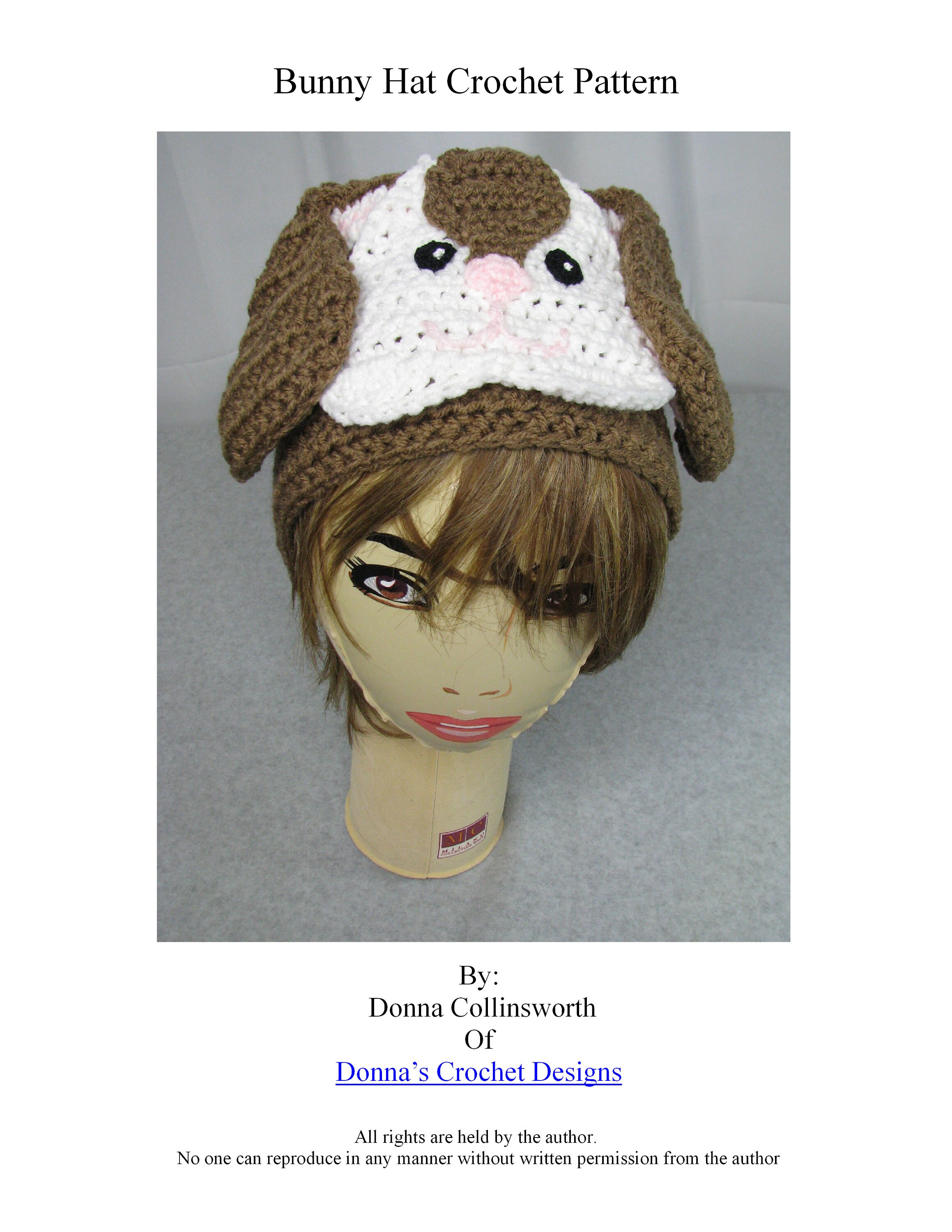 Bunny Hat Crochet Pattern With Tutorials Digital Download | Etsy