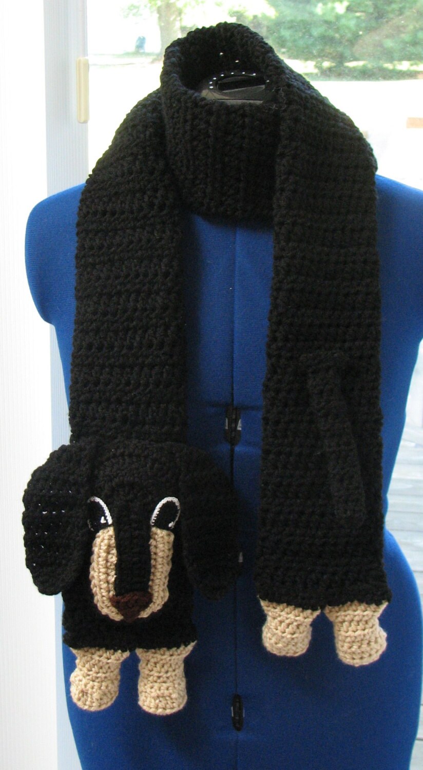 Dachshund - Scarf Crochet Pattern With Tutorials - Instant Download - Etsy