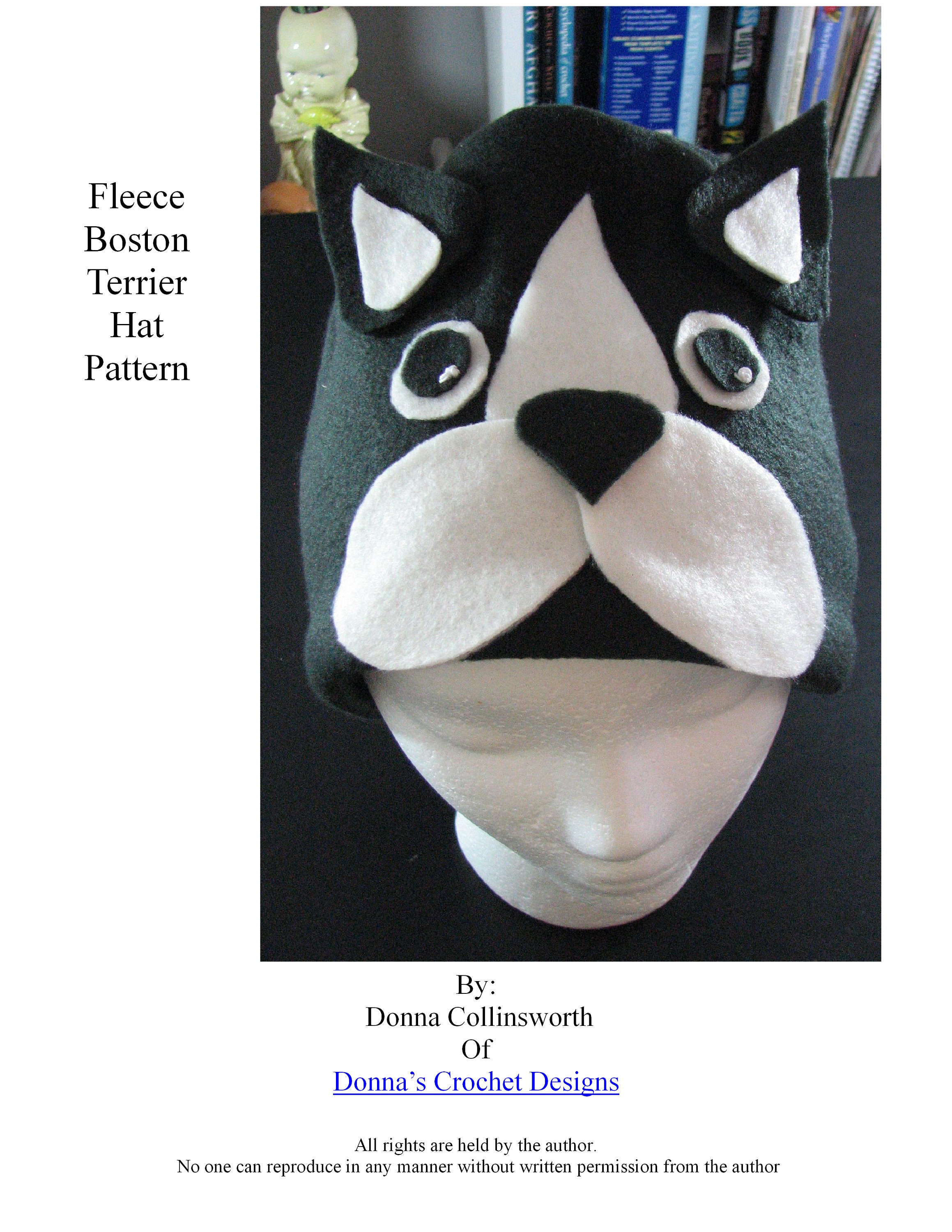 Boston Terrier Hat Sewing Pattern With Tutorials Digital | Etsy