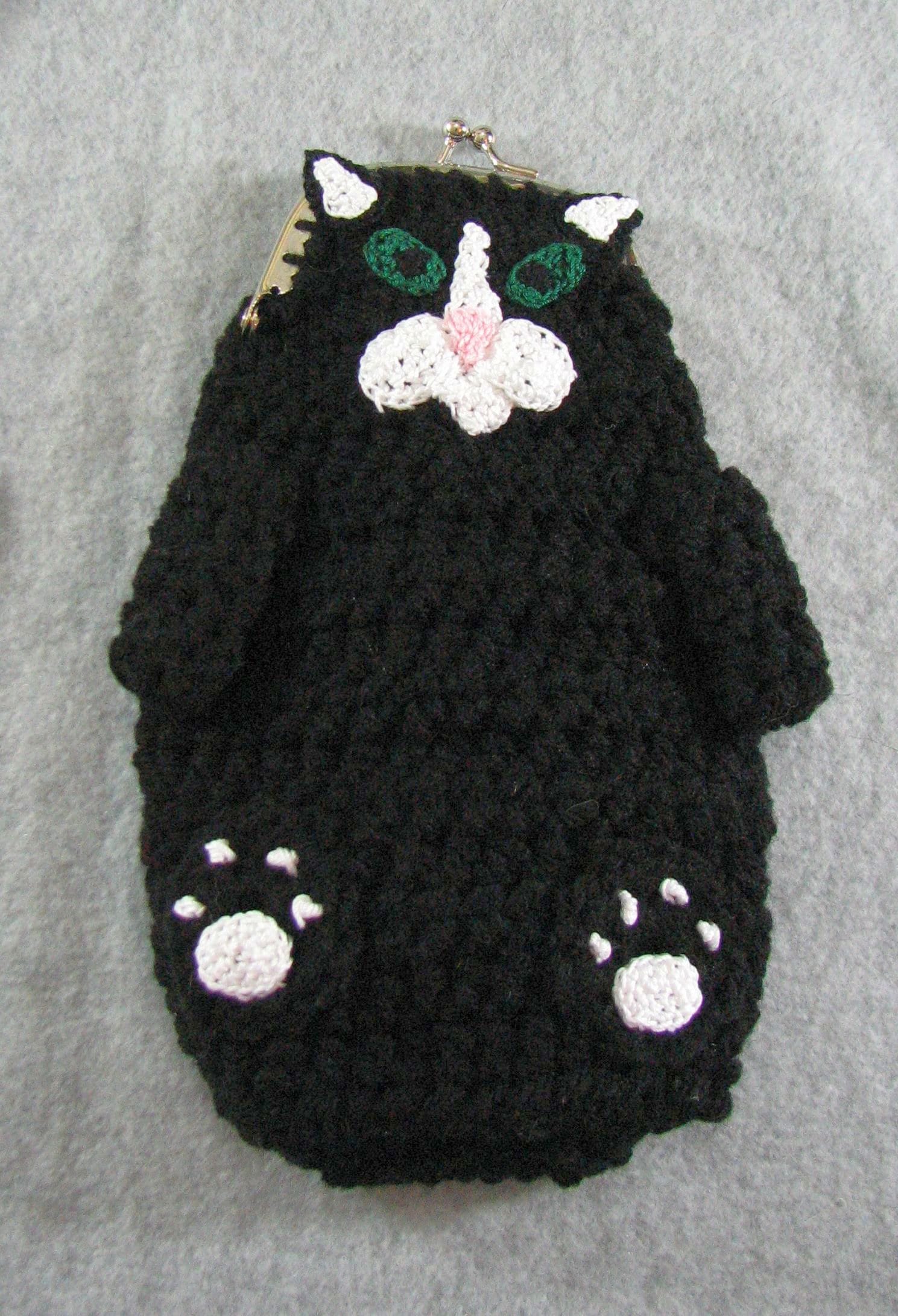 Black Cat - Coin Purse Crochet Pattern - Digital Download - Etsy