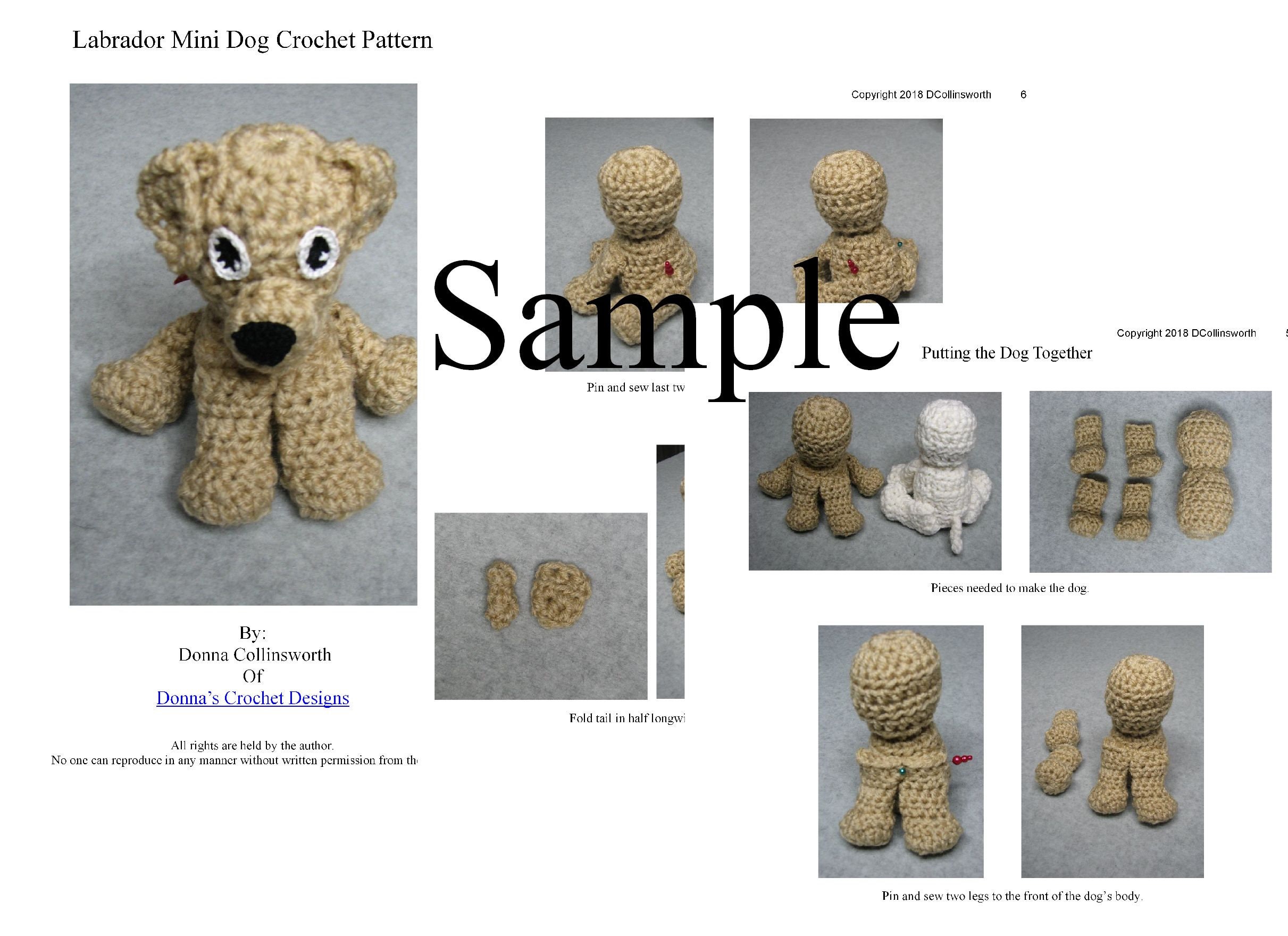 Labrador Toy Dog Crochet Pattern With Tutorials Digital | Etsy
