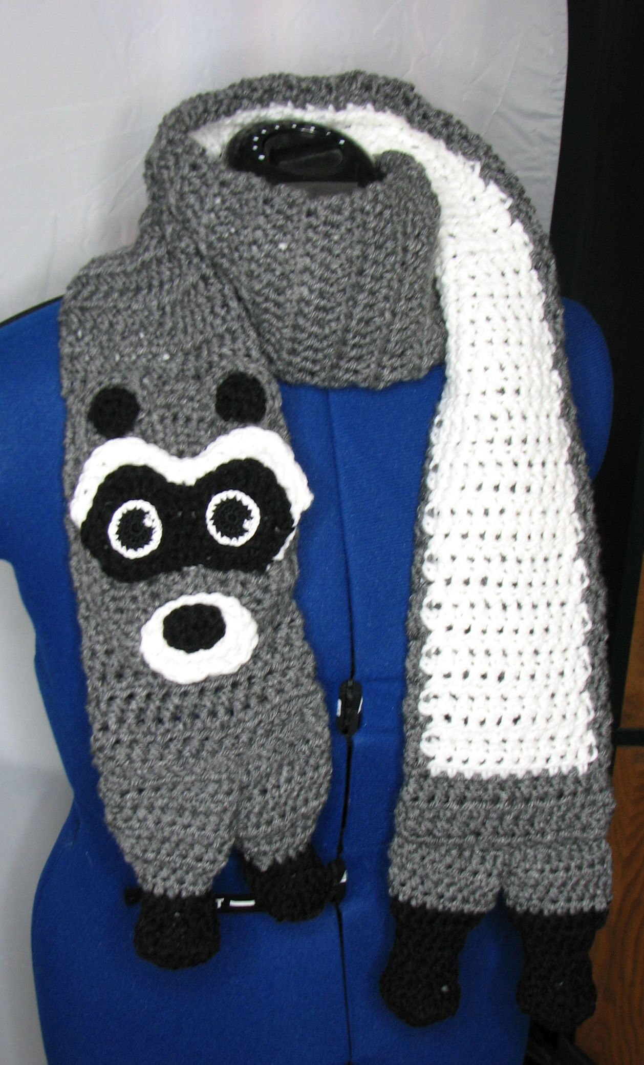 Raccoon Scarf Crochet Pattern With Tutorials Digital | Etsy