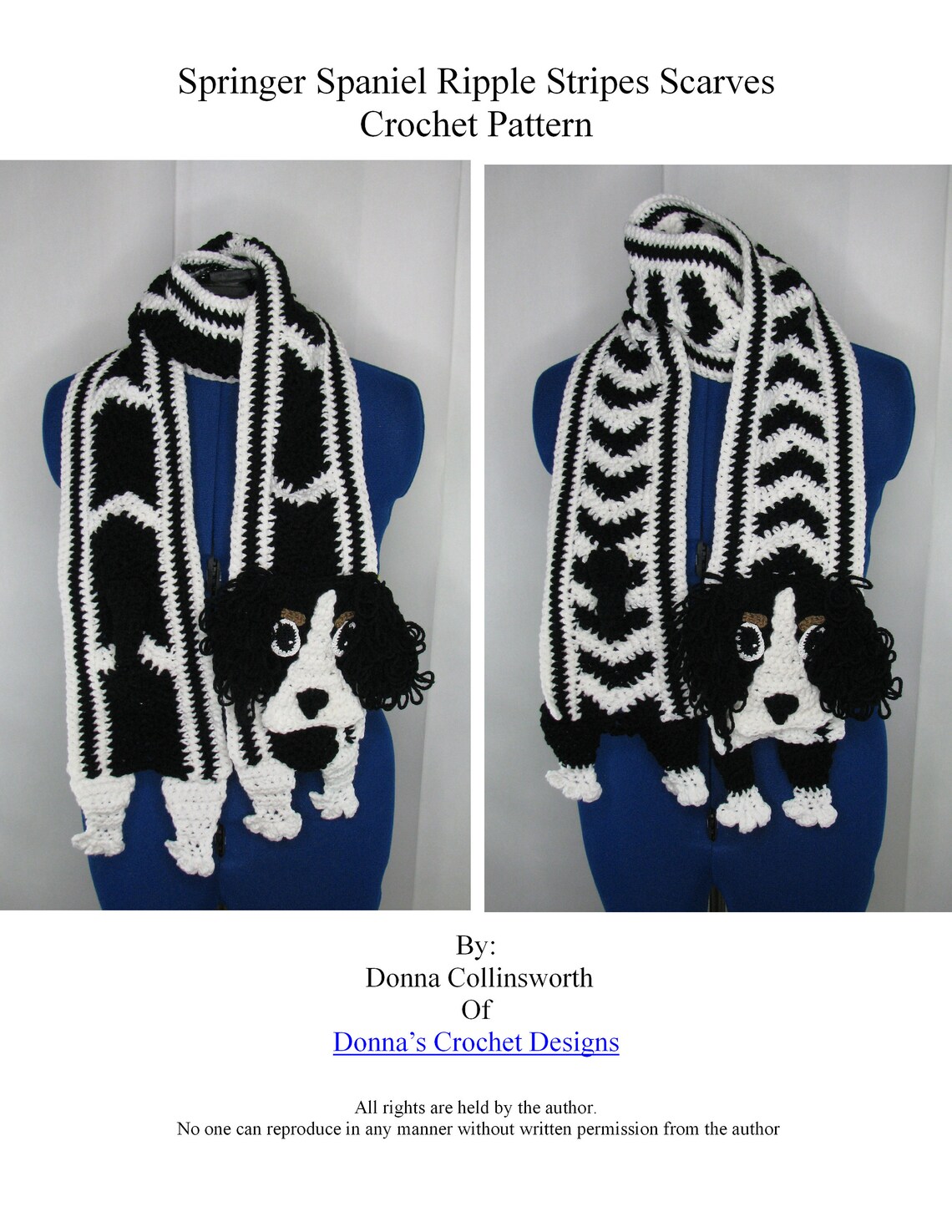 Springer Spaniel Ripple Scarf Crochet Pattern With Tutorials - Etsy