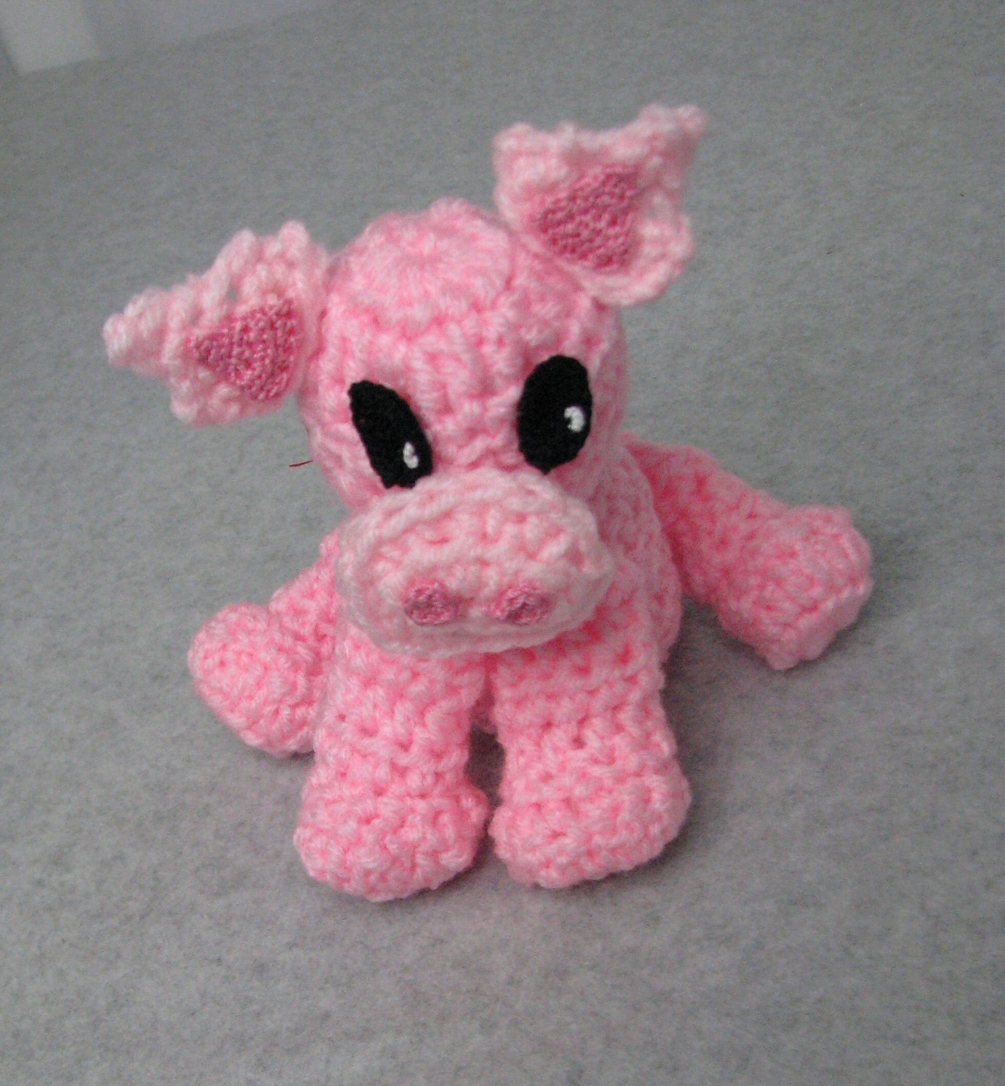Mini Pig Crochet Toy Pattern With Photo Tutorials Digital | Etsy
