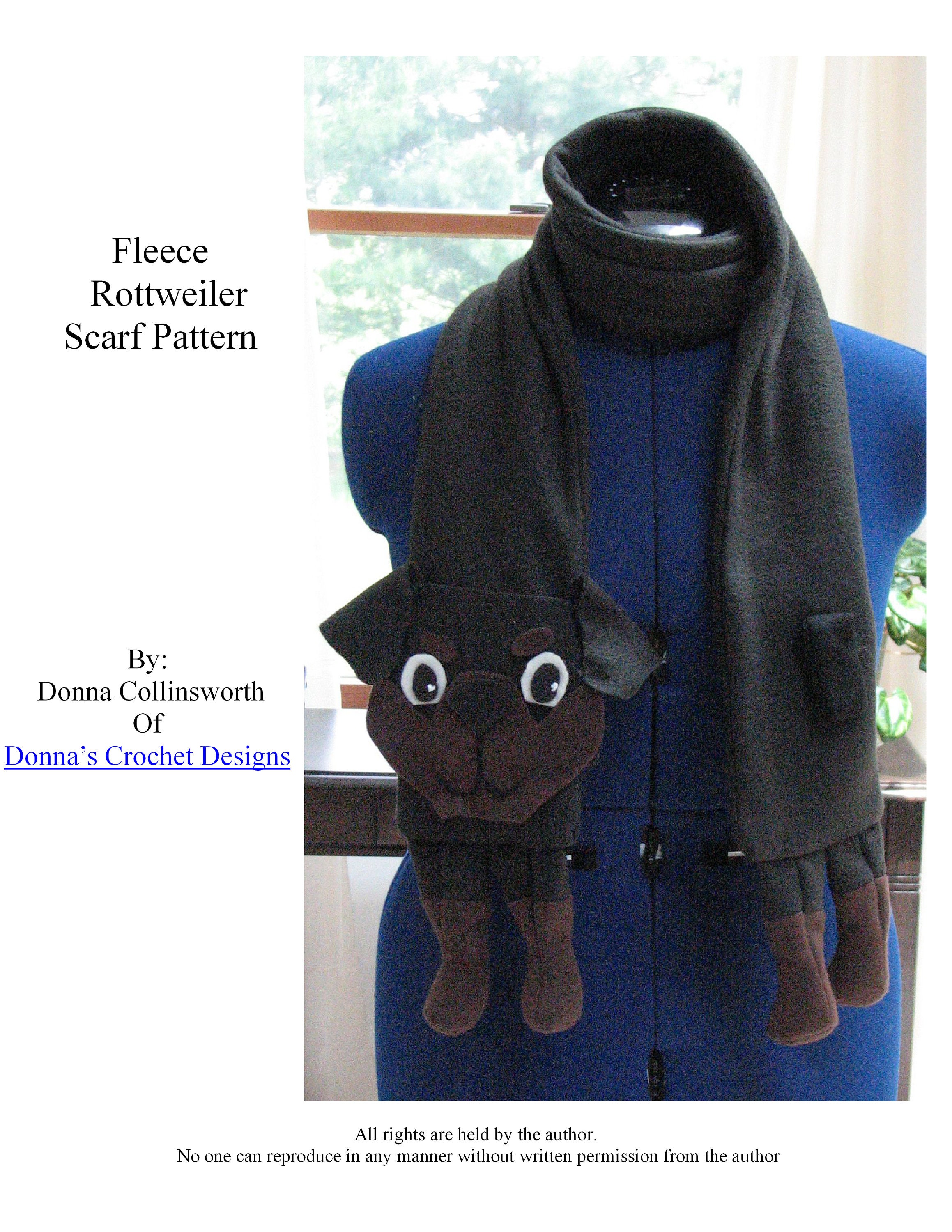 Rottweiler Scarf Sewing Pattern With Tutorials Digital | Etsy