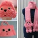 Poodle Hat, Scarf and Tote Bag Crochet Pattern With Tutorials Digital ...
