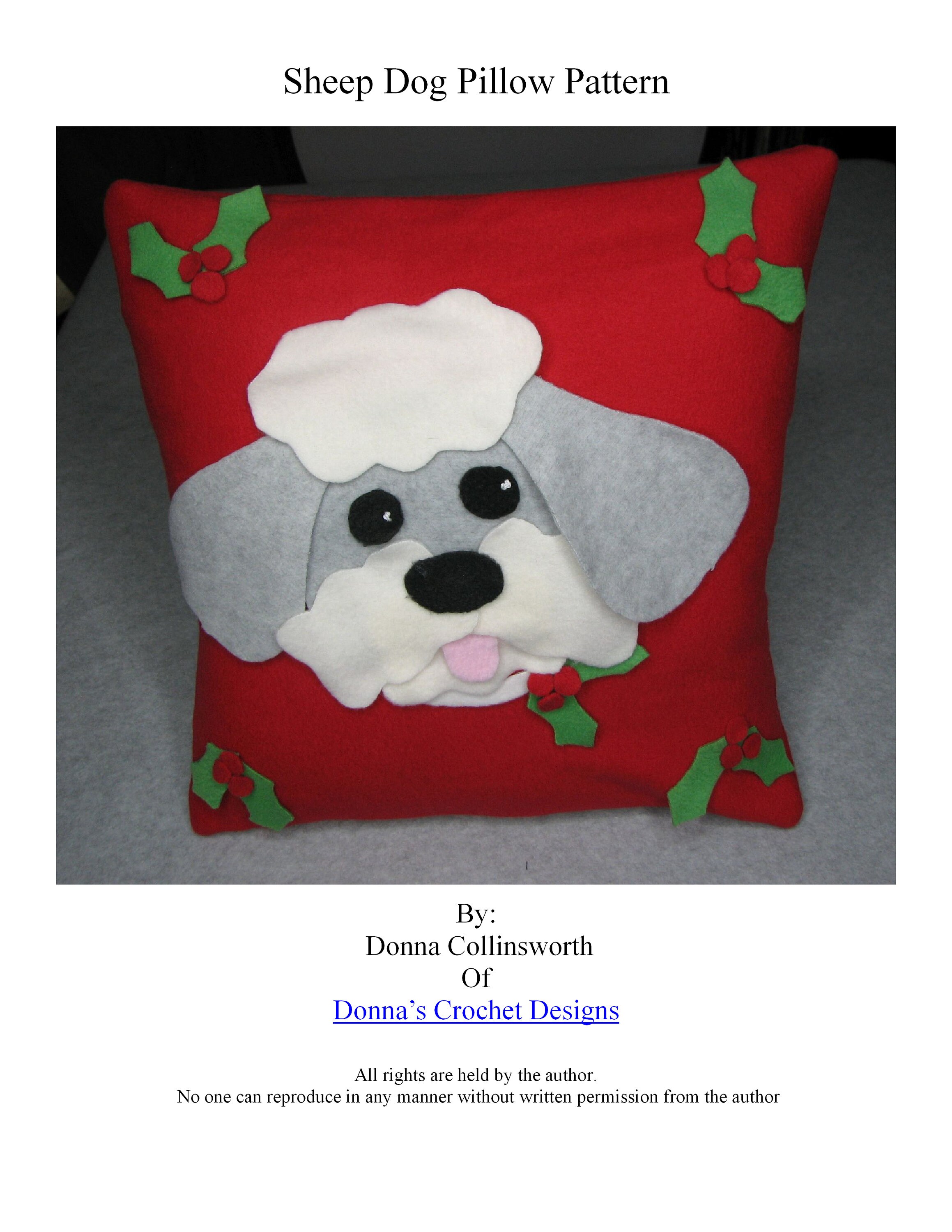 Sheep Dog Pillow Sewing Pattern With Tutorials Digital | Etsy