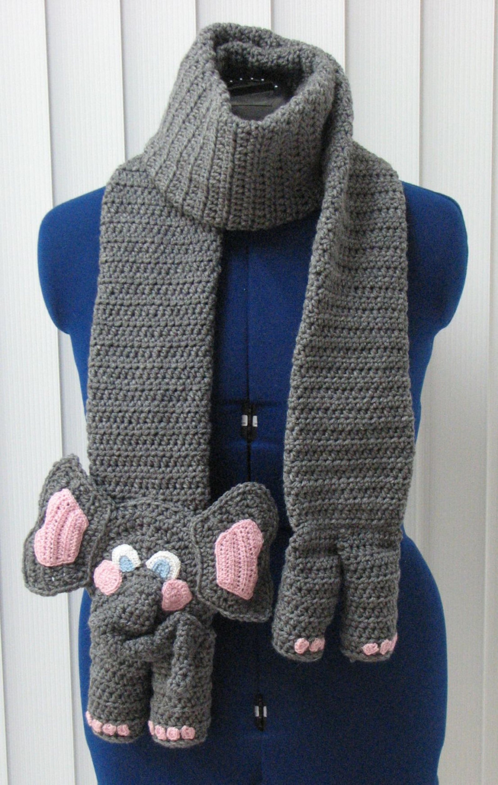 Elephant - Scarf Crochet Pattern With Tutorials - Digital Download - Etsy