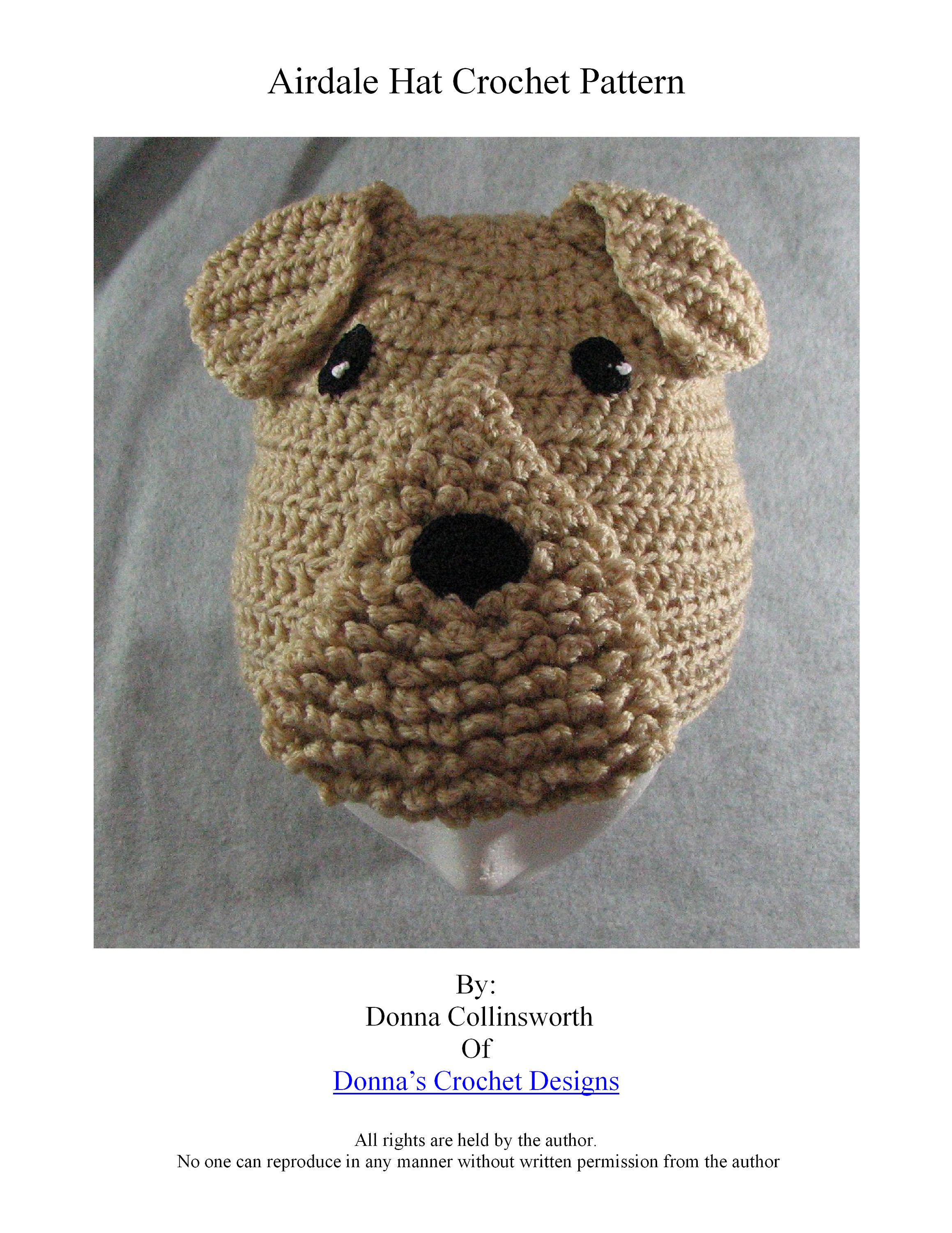 Airedale - Crochet Hat Pattern With Tutorials - Digital Download - Etsy