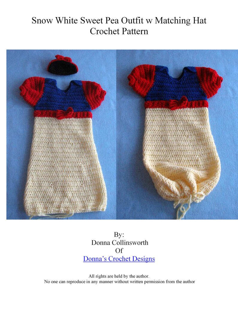 Snow White Sweet Pea Crochet Pattern With Tutorials | Etsy