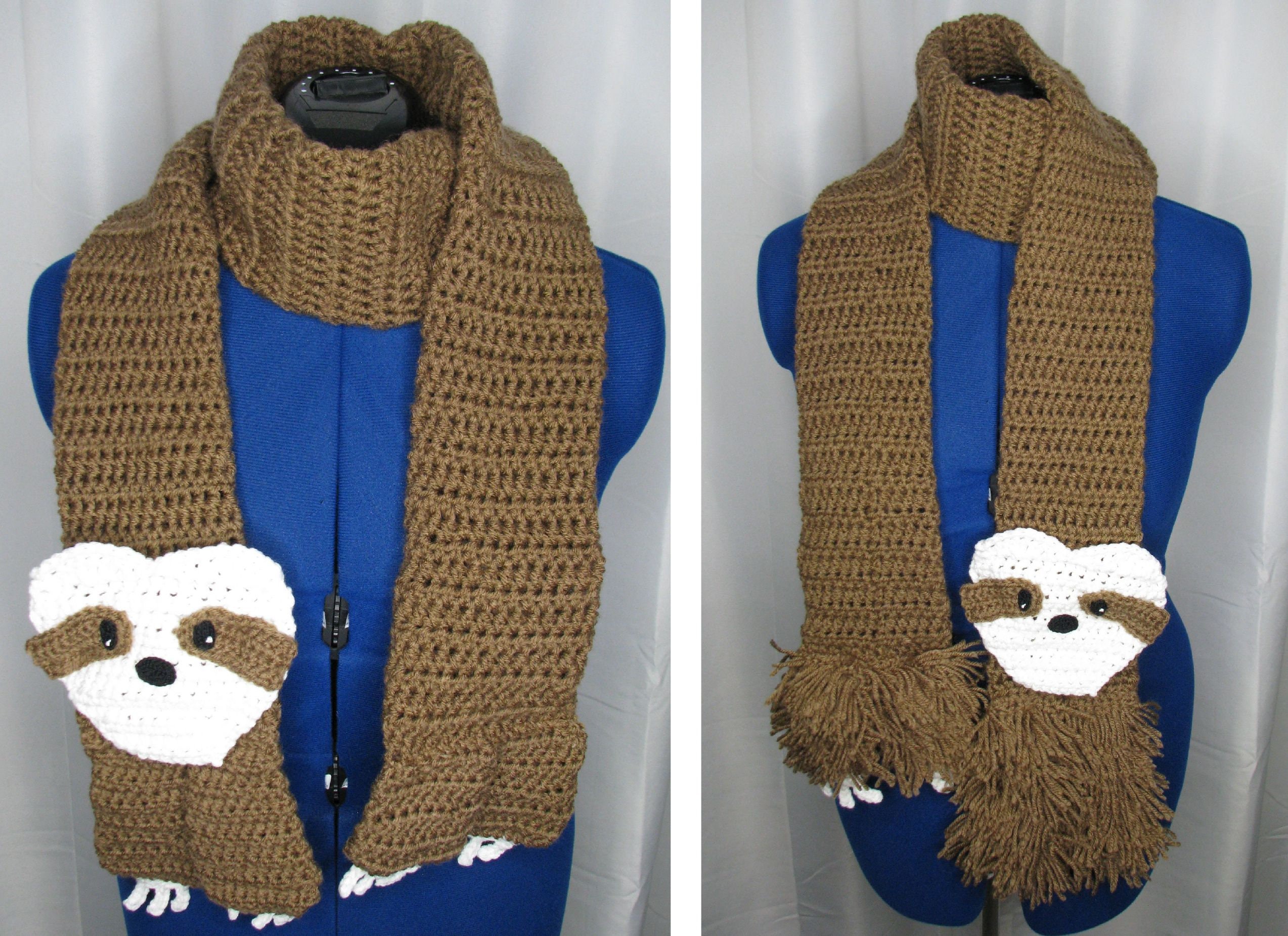 Sloth Hat Scarf and Tote Bag Crochet Pattern With or Without | Etsy