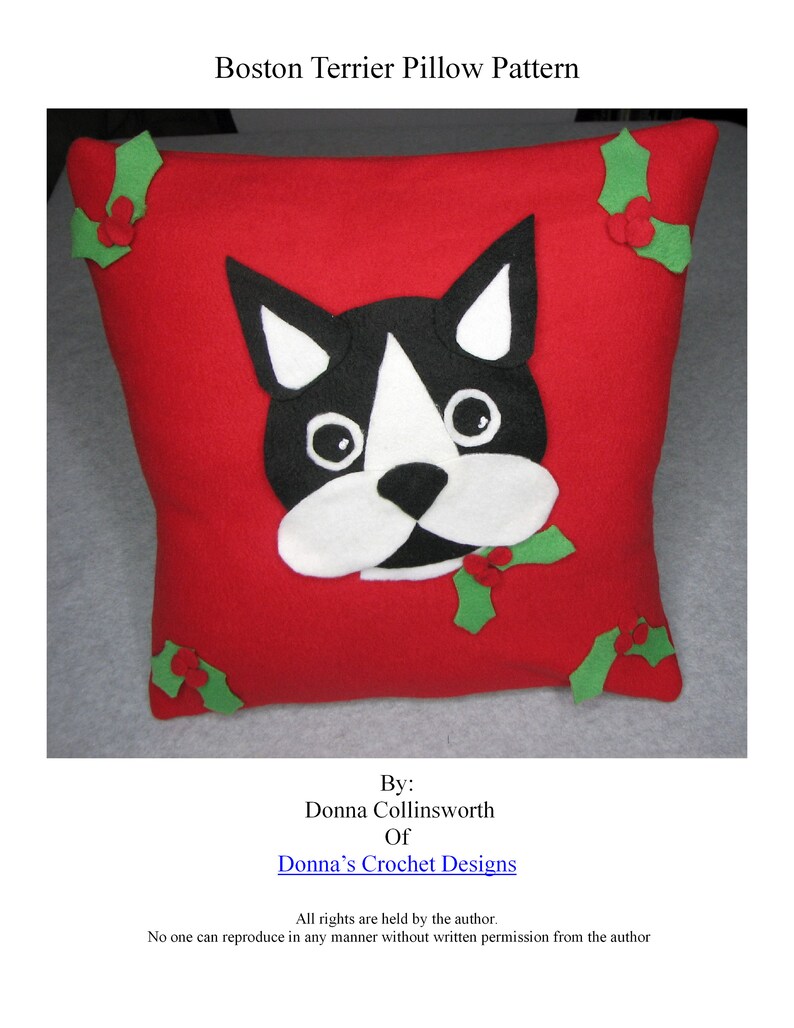 Boston Terrier Pillow Sewing Pattern With Tutorials - Etsy