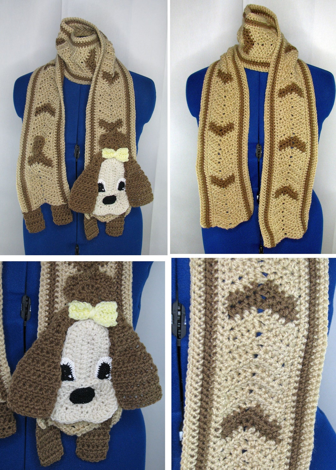 Shih Tzu Ripple Scarf Crochet Pattern With Tutorials Instant Download ...