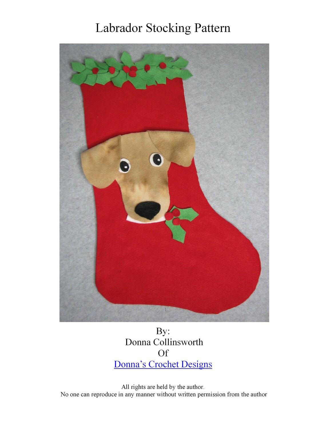 Labrador Stocking Pattern With Tutorials Digital Download | Etsy
