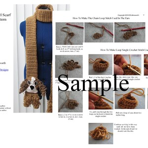 Cocker Spaniel - Scarf Crochet Pattern With Tutorials - Instant ...