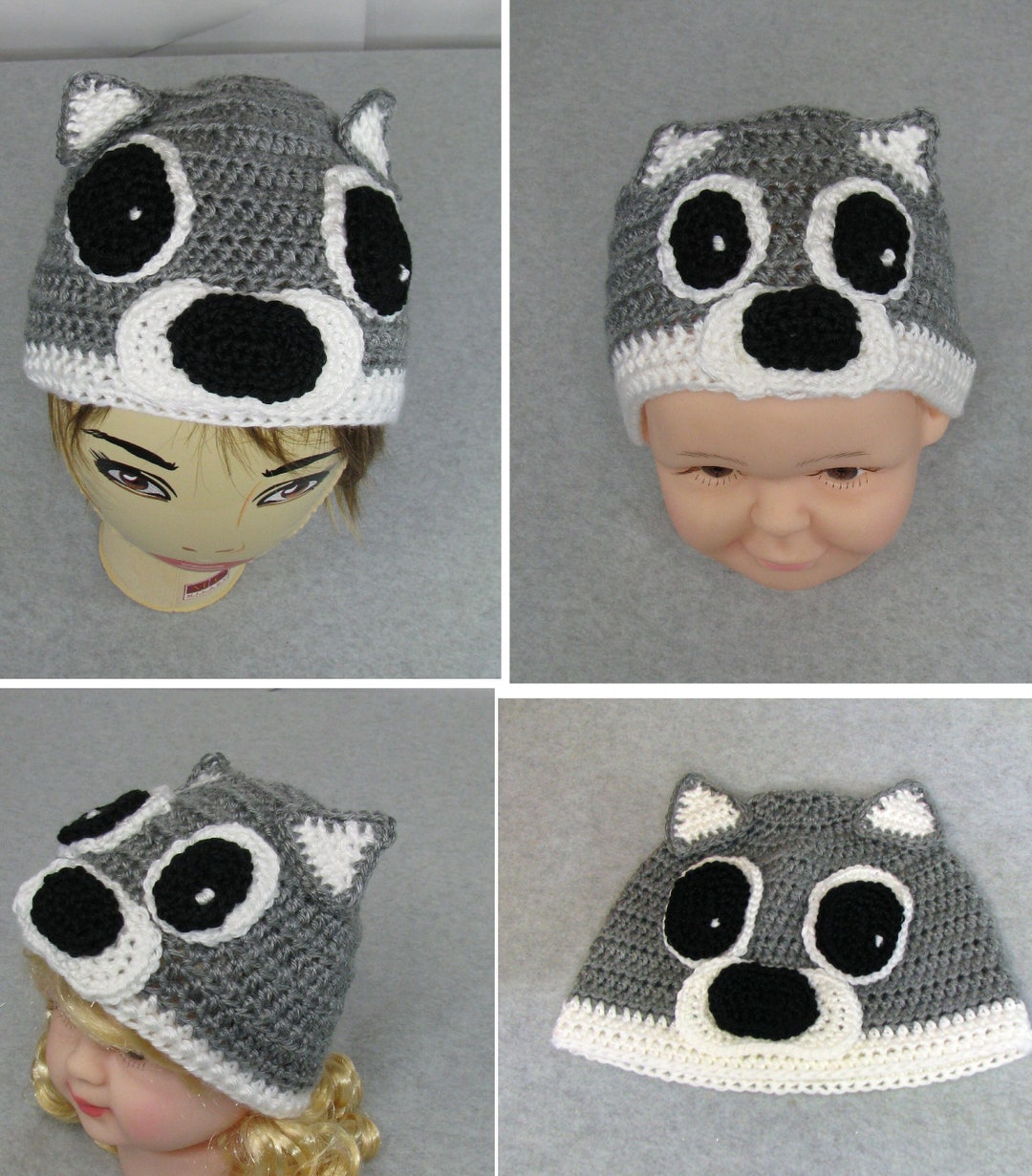 Wolf Hat Crochet Pattern in Six Sizes PDF - Etsy