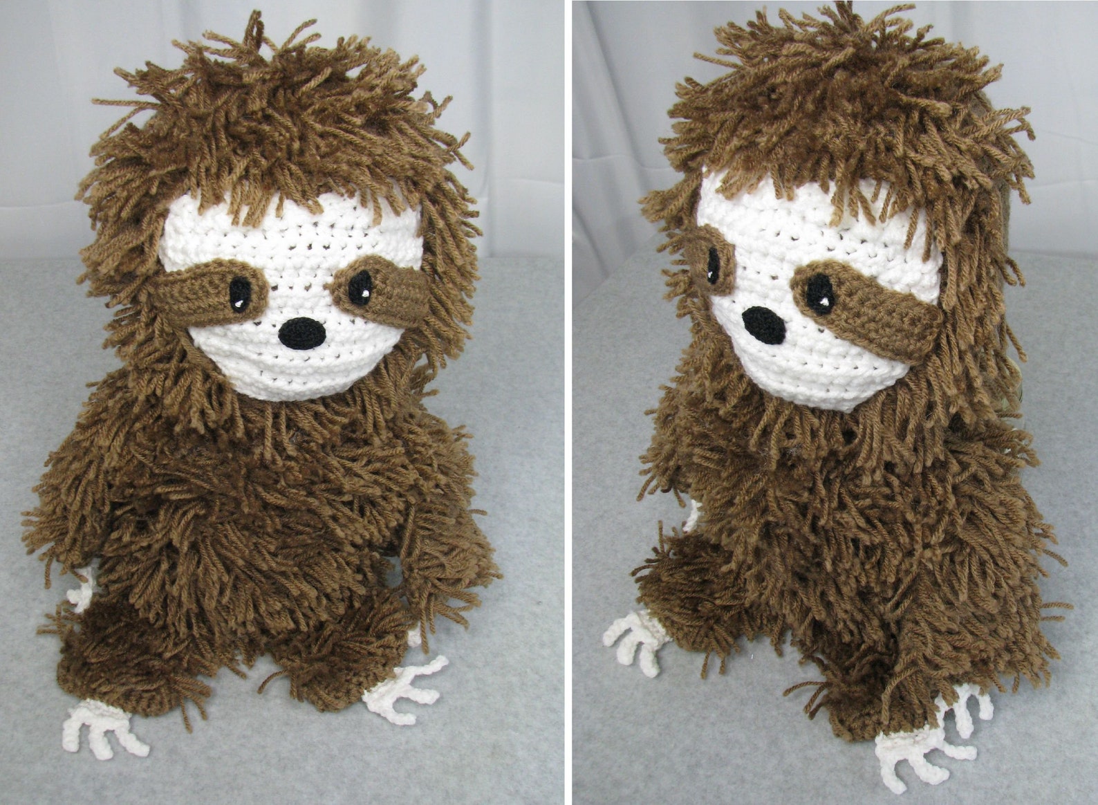 Large Sloth Toy Crochet Pattern With Tutorials Digital | Etsy